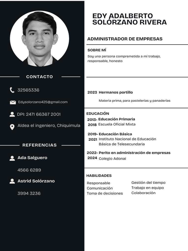 Edy Solórzano, CV | PDF