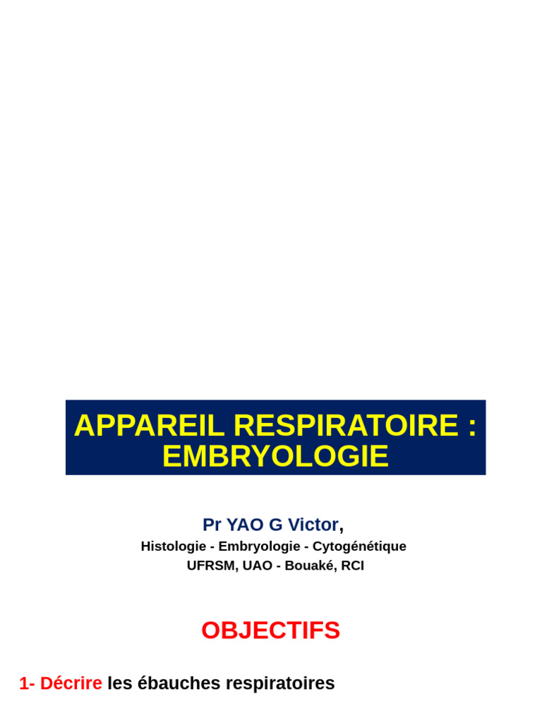 DIA Embryo Pumonaire L2 2022 | PDF | Poumon | Respiration