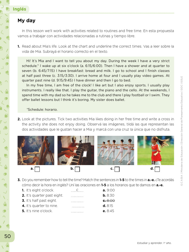English Lesson: Daily Routines for Beginners | PDF