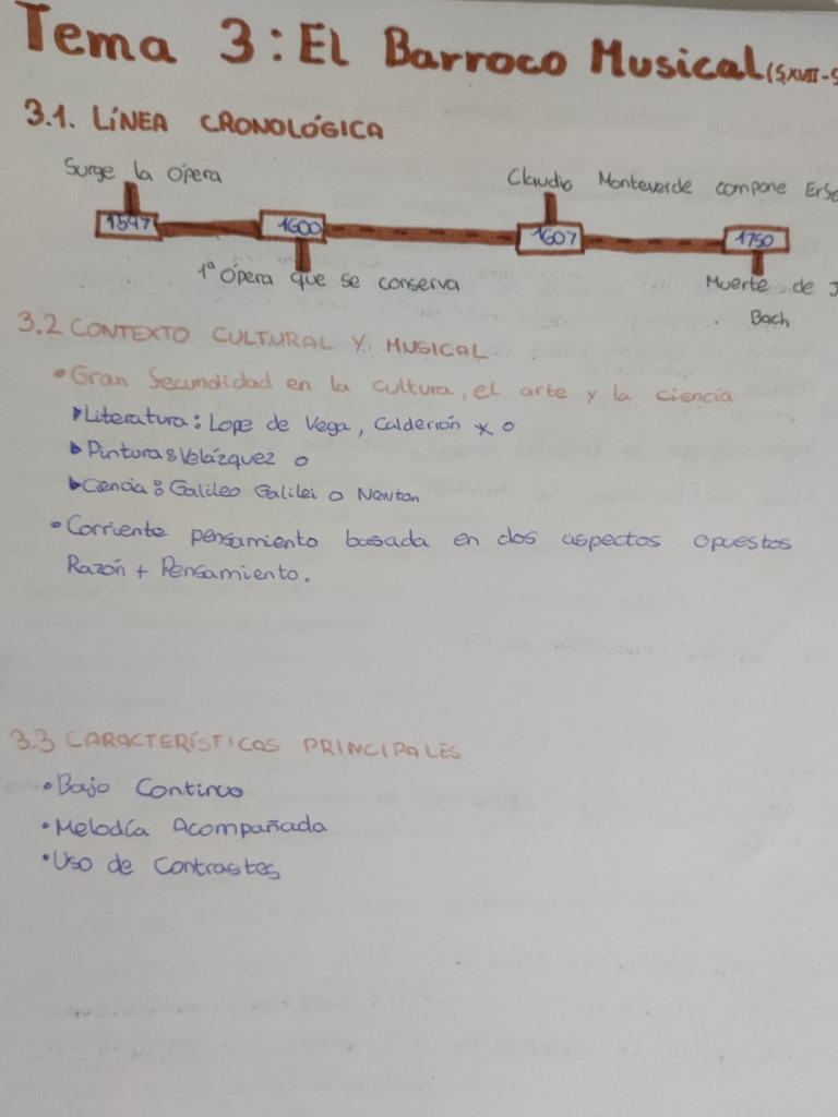 Cuaderno Barroco y Clasicismo | PDF