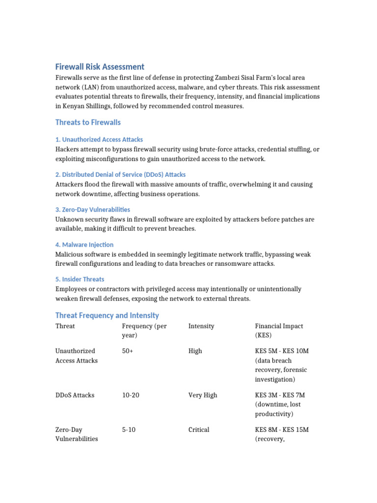 Firewall_Risk_Assessment | PDF | Security | Computer Security
