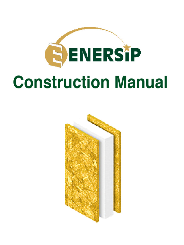 EnerSIP Construction Manual | PDF | Drywall | Thermal Insulation