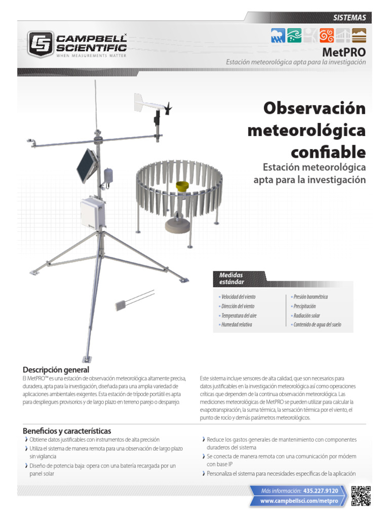 MetPRO Estación Básica para Investigación | PDF | Meteorología