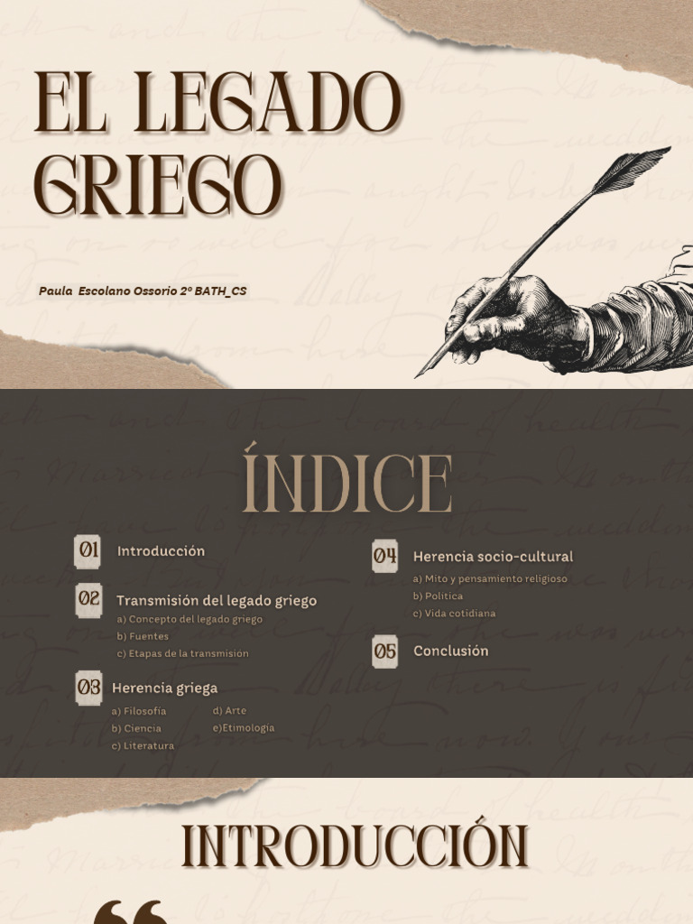 Legado de los griegos en la cultura occidental | PDF