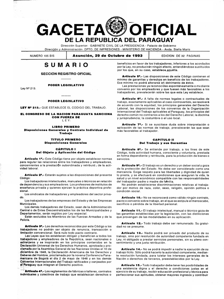 Codigo Laboral-1 | PDF | Caso de ley | Derecho laboral