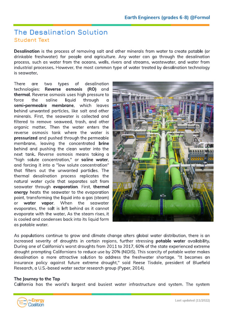 The Desalination Solution EE@F.wen - ST | PDF