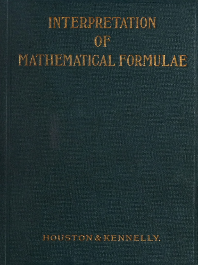 Interpretation of Mathematical Formulae | PDF | Equations | Multiplication