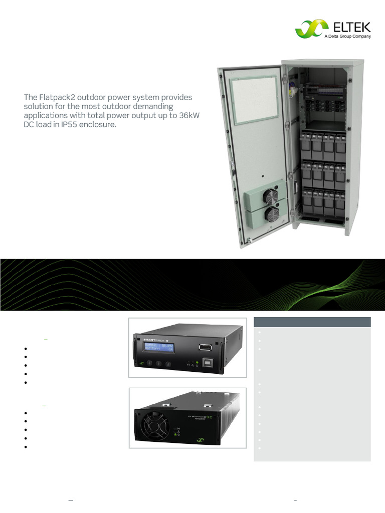 Datasheet Flatpack2 36kw Outdoor Power System - Pedm0000646992 - 00 | PDF | Alternating Current ...