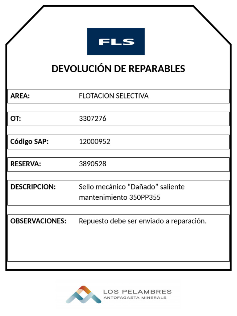 FORMATO DEVOLUCION REPARABLES (1) | PDF