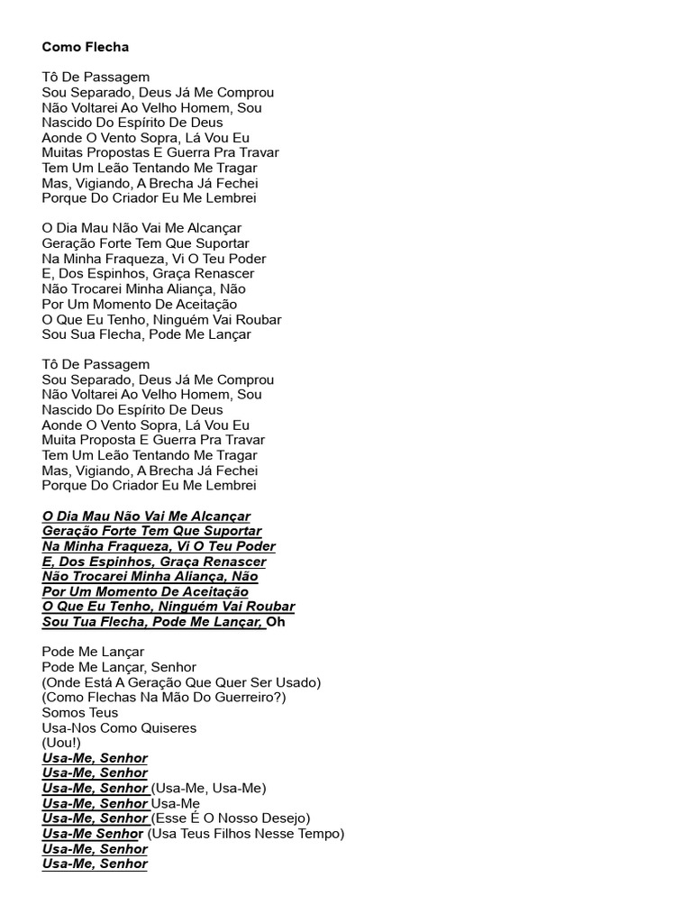 Como Flecha | PDF