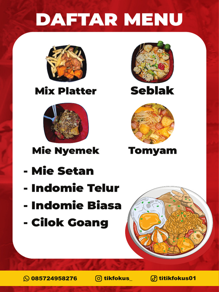 Daftar Menu Design | PDF