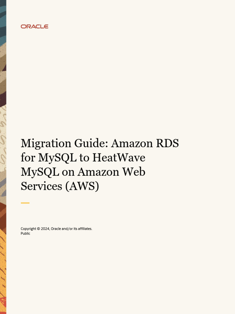 Amazon Rds to Mysql Heatwave on Aws Migration | PDF | My Sql | Amazon Web Services