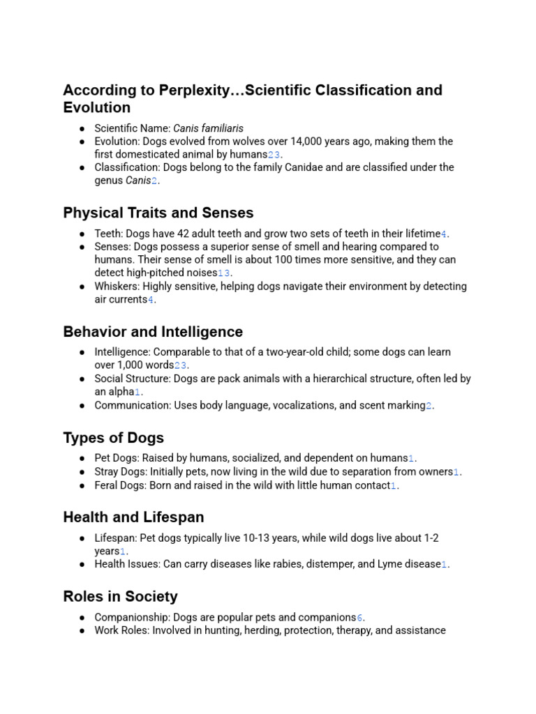 Dog Evolution and Key Facts | PDF