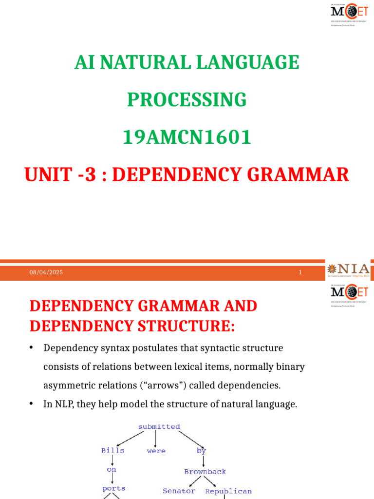 dependency grammar | PDF | Parsing | Phrase