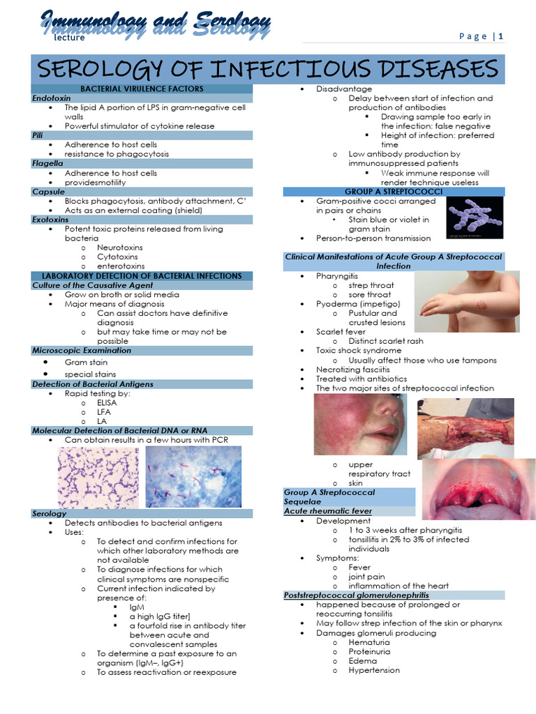 Serology and Diagnosis of Bacterial Infections | PDF | Infection | Serology