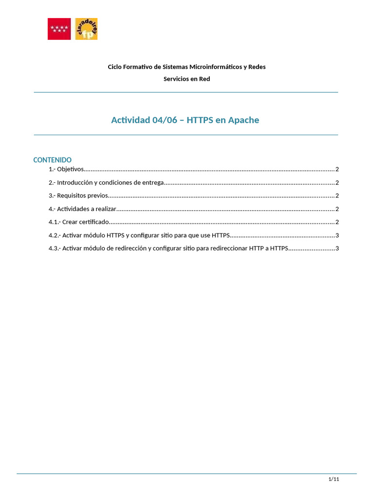Actividad 06 - 06 - HTTPS en Apache | PDF | Servidor HTTP Apache | Transport Layer Security