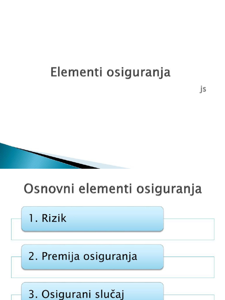 Finansijsko Pos-Elementi Osiguranja Lekcija Google | PDF