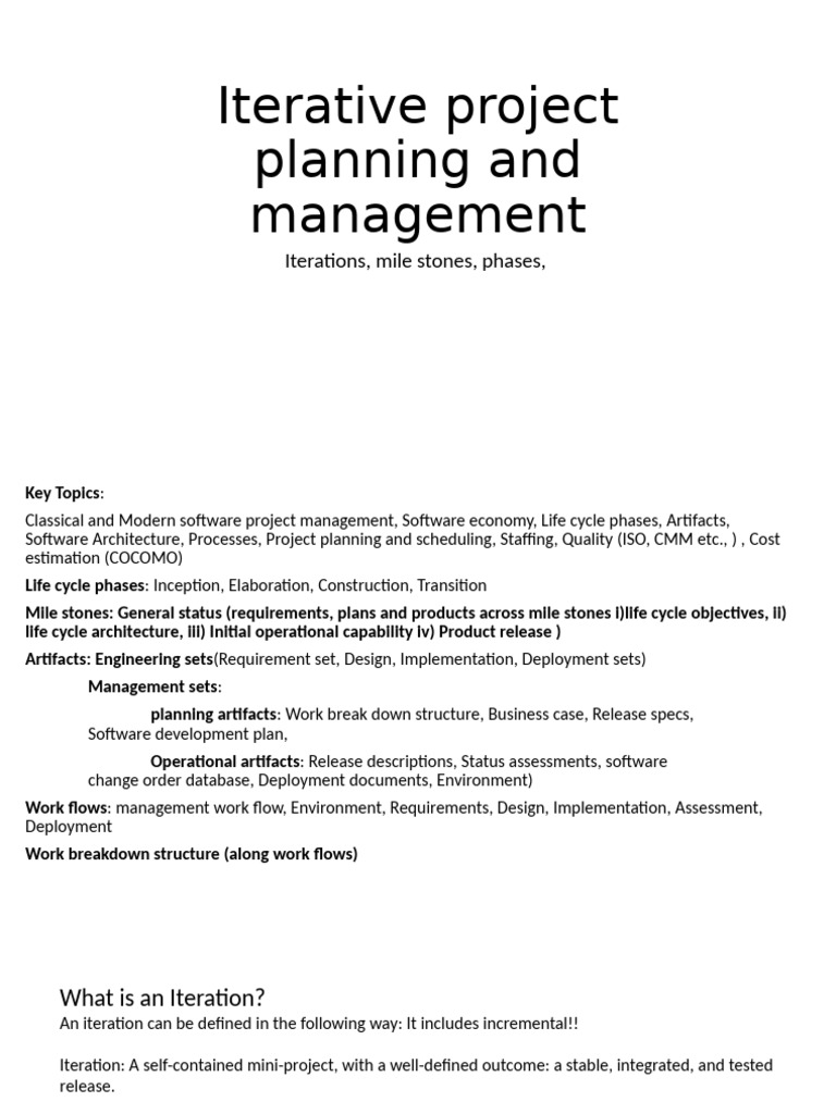 Iterative Project Planning and Management3 | PDF | Systems Engineering ...