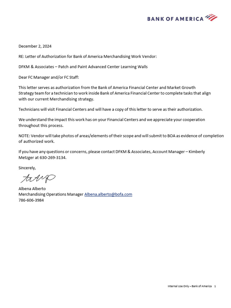 DFKM Authorization Letter - Learning Walls (1) | PDF