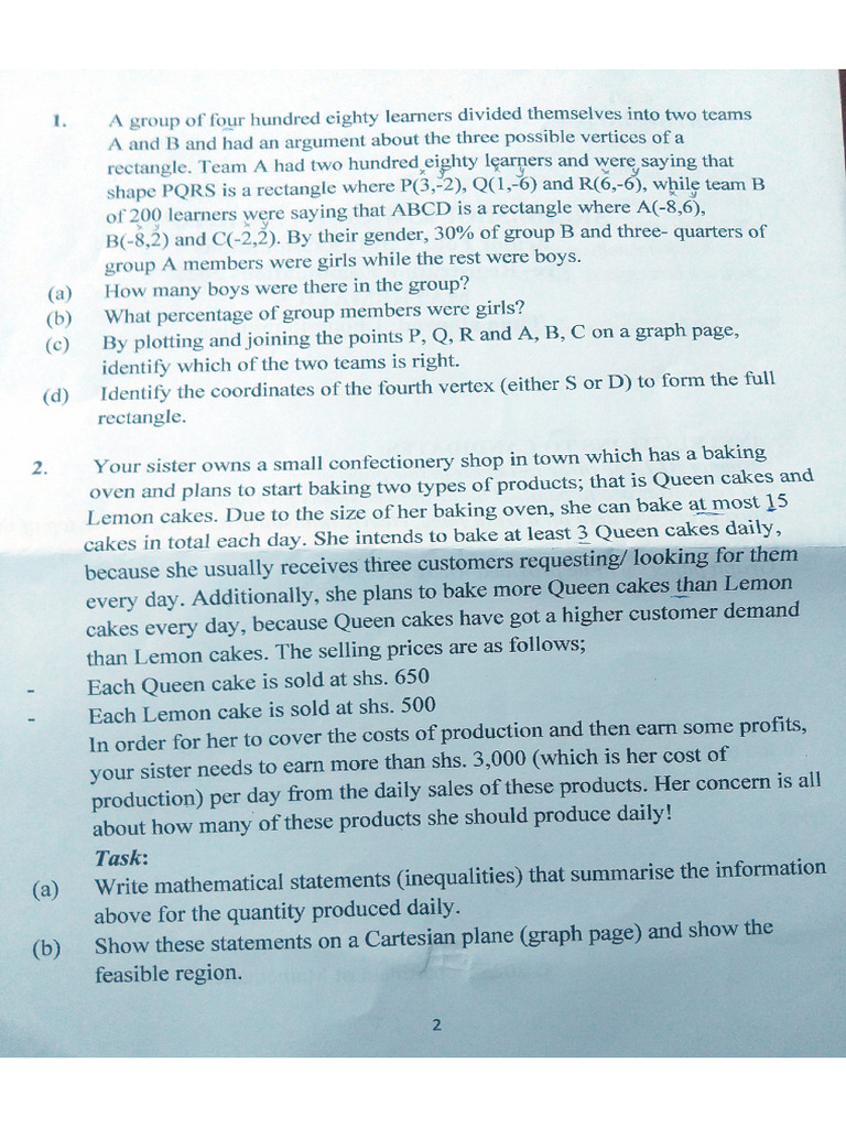 Mathematics Pre Registration Paper | PDF