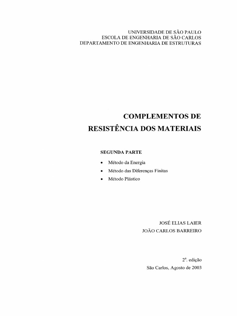 Aula 04 - Complementos Resistencia Dos Materiais Parte 2 | PDF