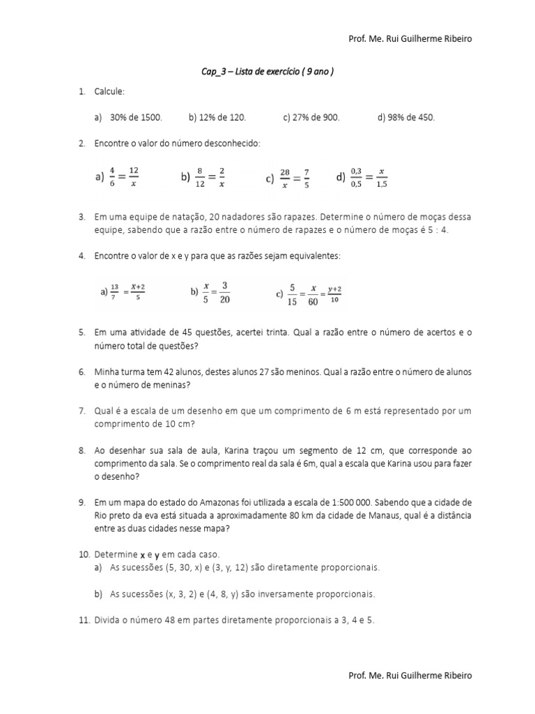 Cap - 03 - Lista de Exercício | PDF | Juros