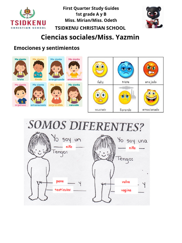 Primer Grado Ab - Guias de Estudio - I Parcial | PDF | Language ...