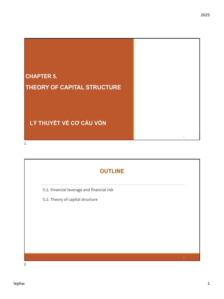 Chapter 5 - Capital Structure Theory - Lesson | PDF | Capital Structure | Cost Of Capital