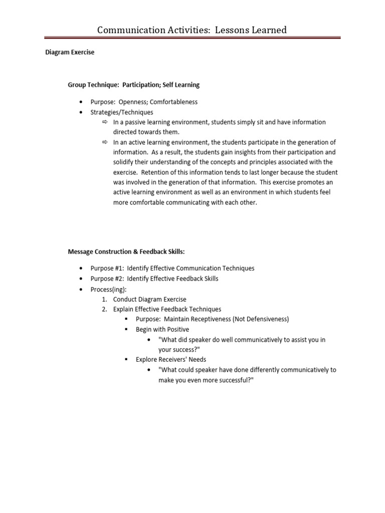 1 - The Diagram Exercise | PDF