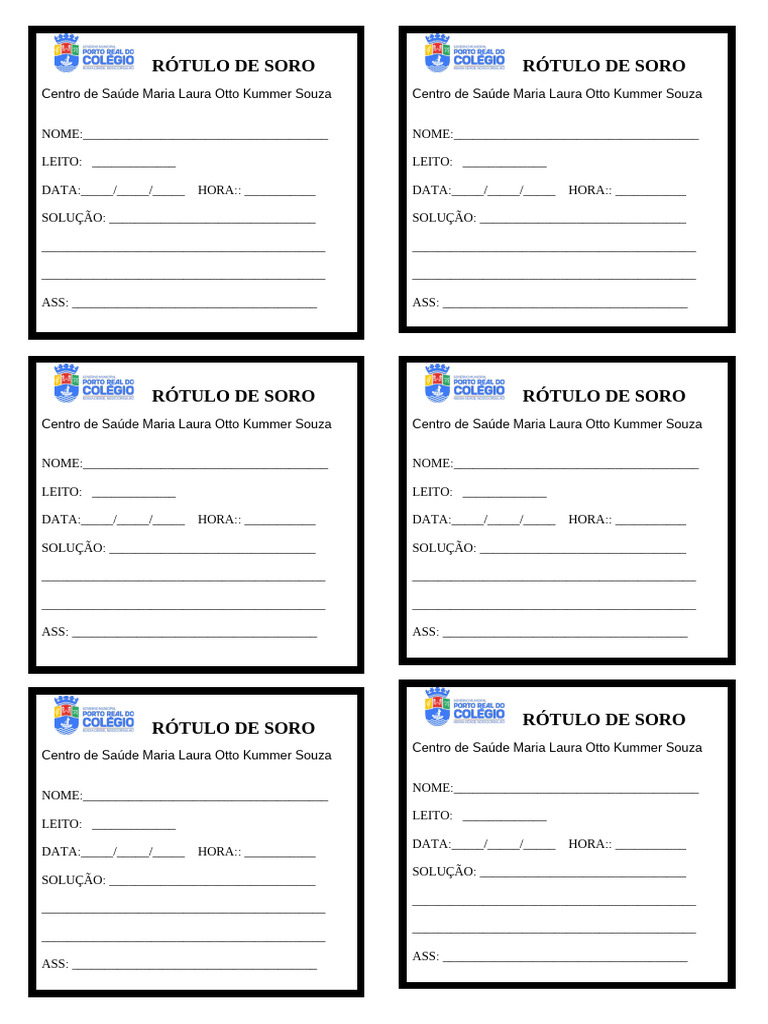 Rotulo de Soro | PDF