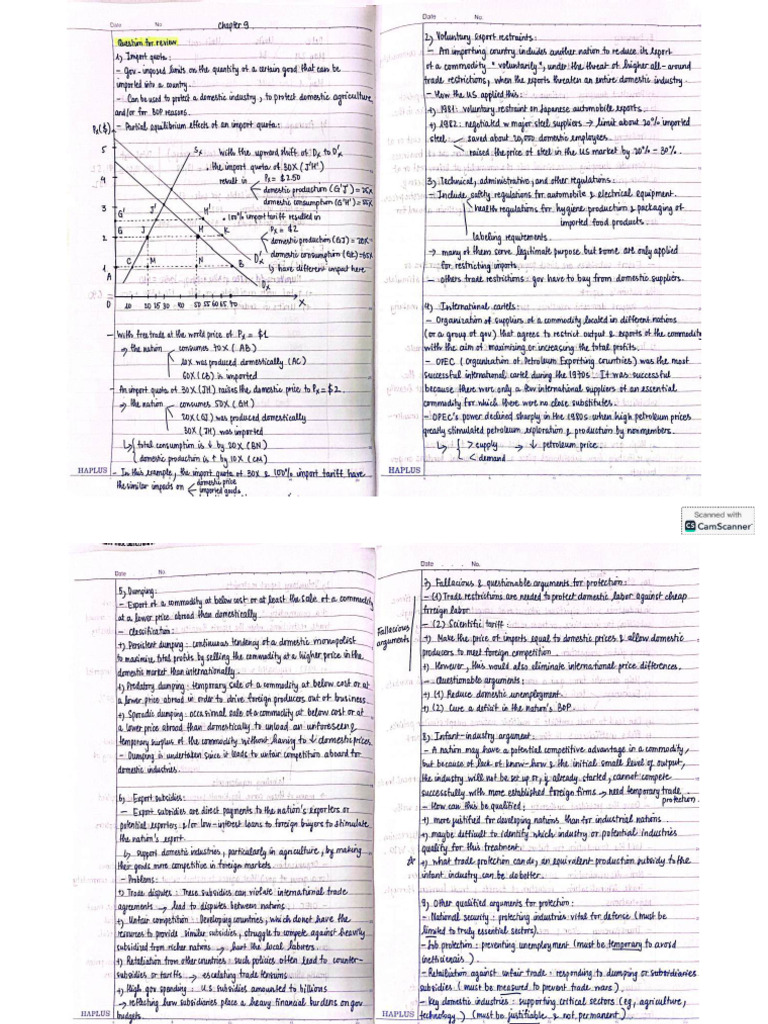 chap9 - questions for review-đã gộp-đã nén | PDF | Tariff | Exports