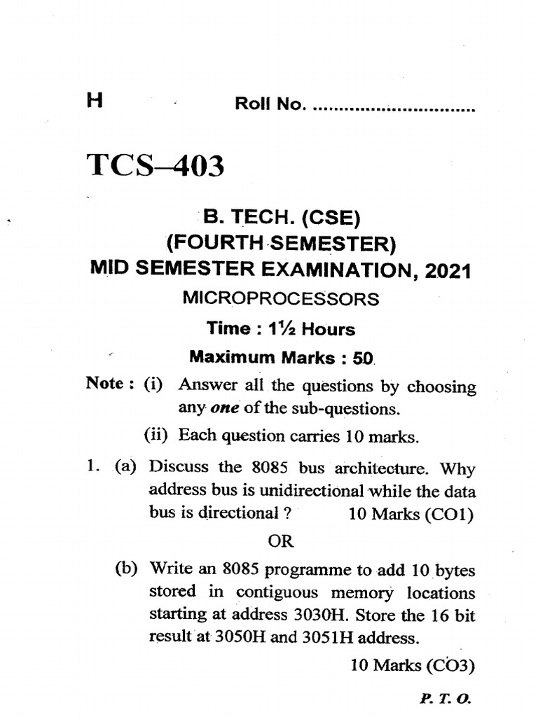 tcs403 Midsem 2021 | PDF