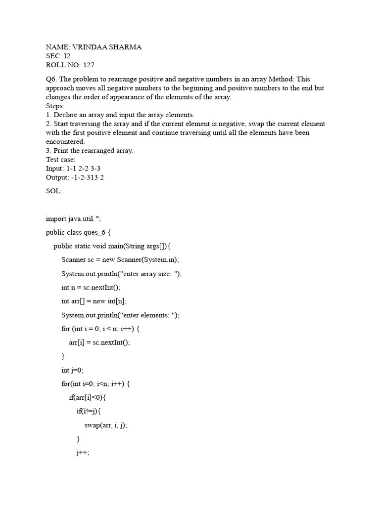 Java Array and Matrix Operations Quiz | PDF | Computer Programming ...