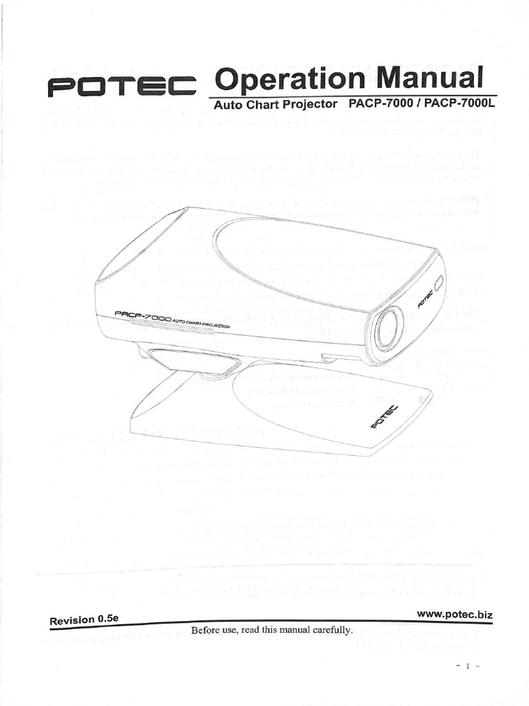 Projector Potec PACP-7000 PACP-7000L | PDF