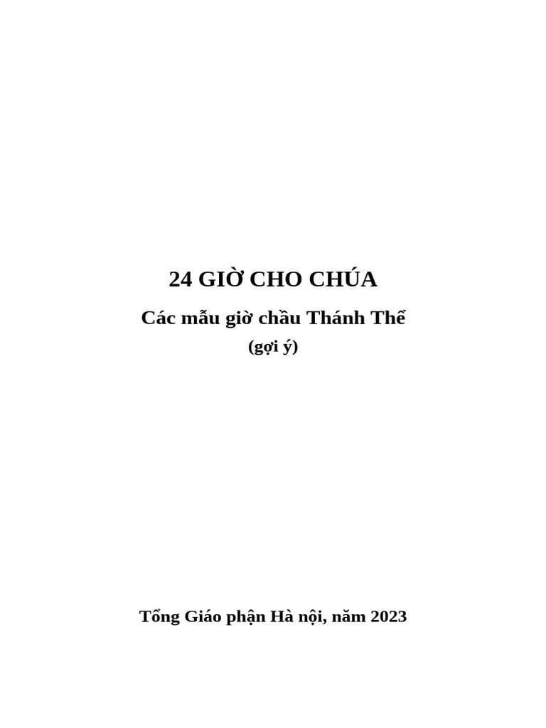 24 Gio Cho Chua 2021 12 Mau Gio Chau MTC (2) | PDF