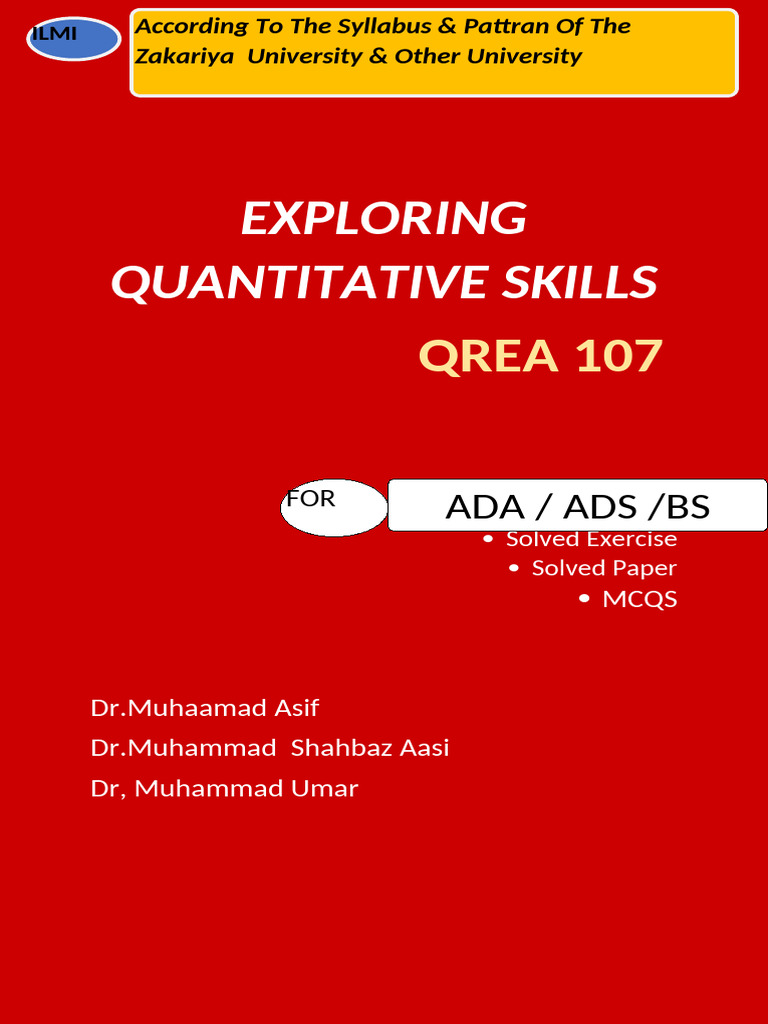 Exploring Quantitative Skills | PDF