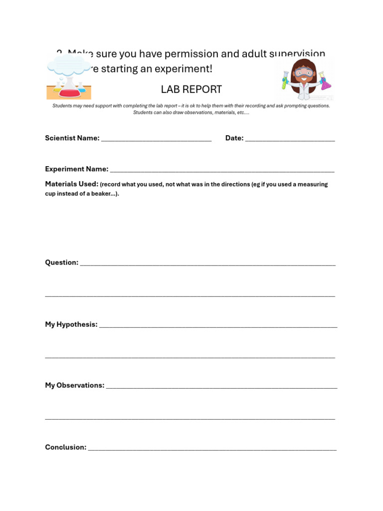 Lab Report Template for Experiments | PDF