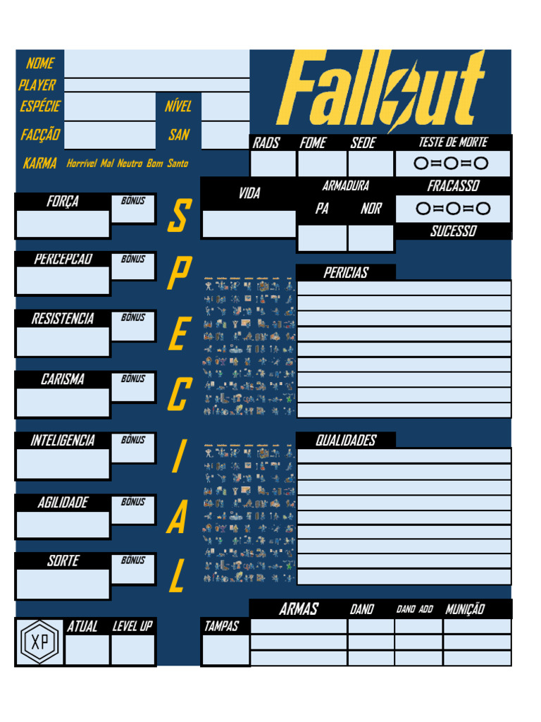 Ficha de Fallout Atualizada | PDF