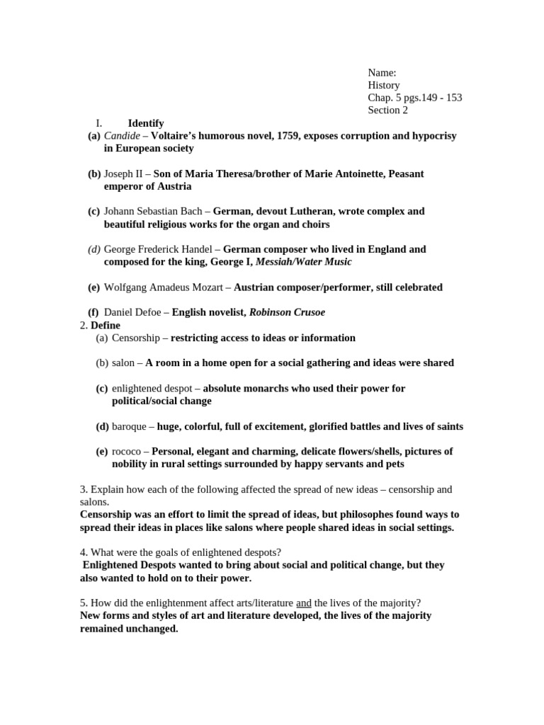 Chapter 5 Section 2 Filled in | PDF