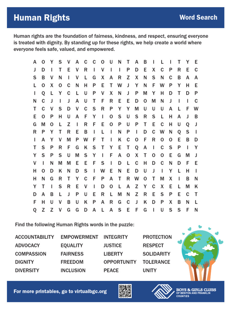 Human Rights Word Search Puzzle | PDF