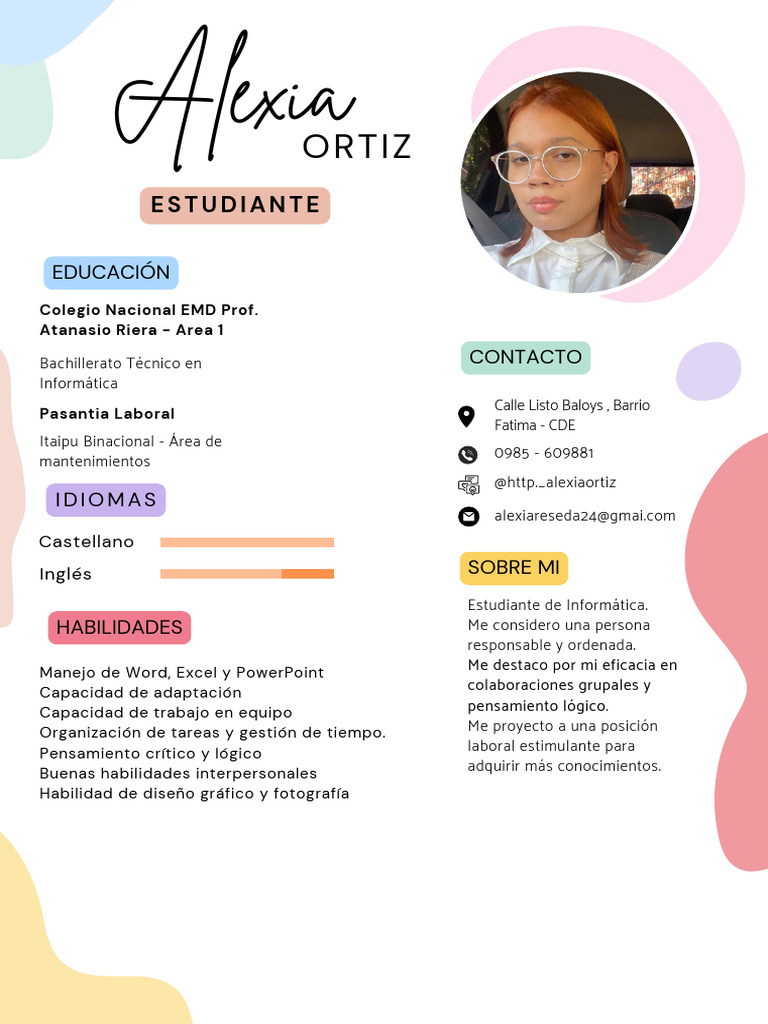 Alexia Ortiz - Curriculum | PDF