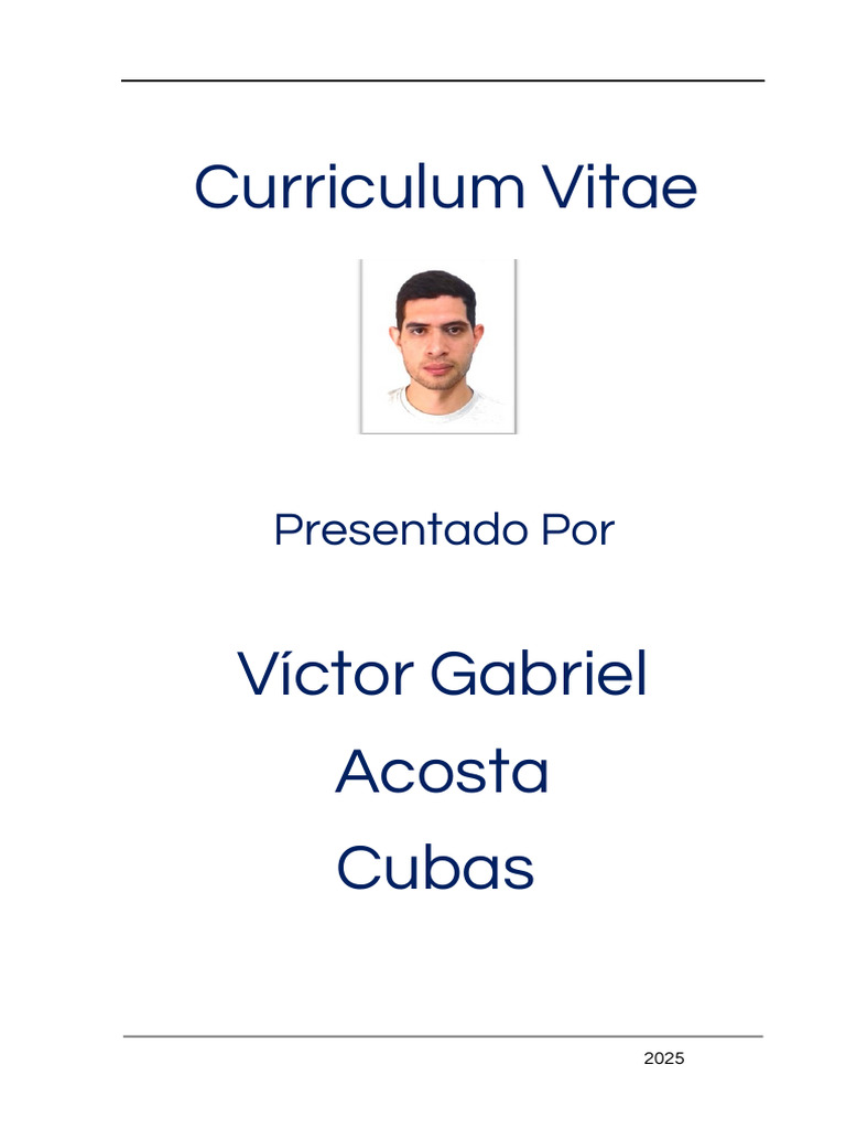 Curriculum Vitae de Víctor Gabriel Acosta Cubas PDF | PDF