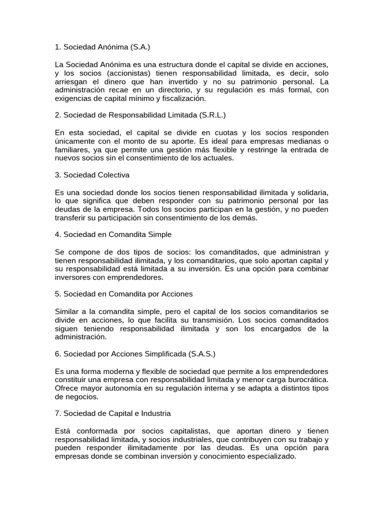 1 | PDF | Sociedad de responsabilidad limitada | Camaradería