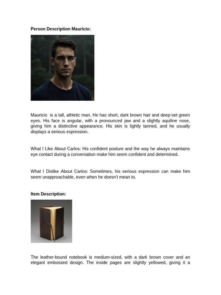 Mauricio's Description and Notebook Review | PDF