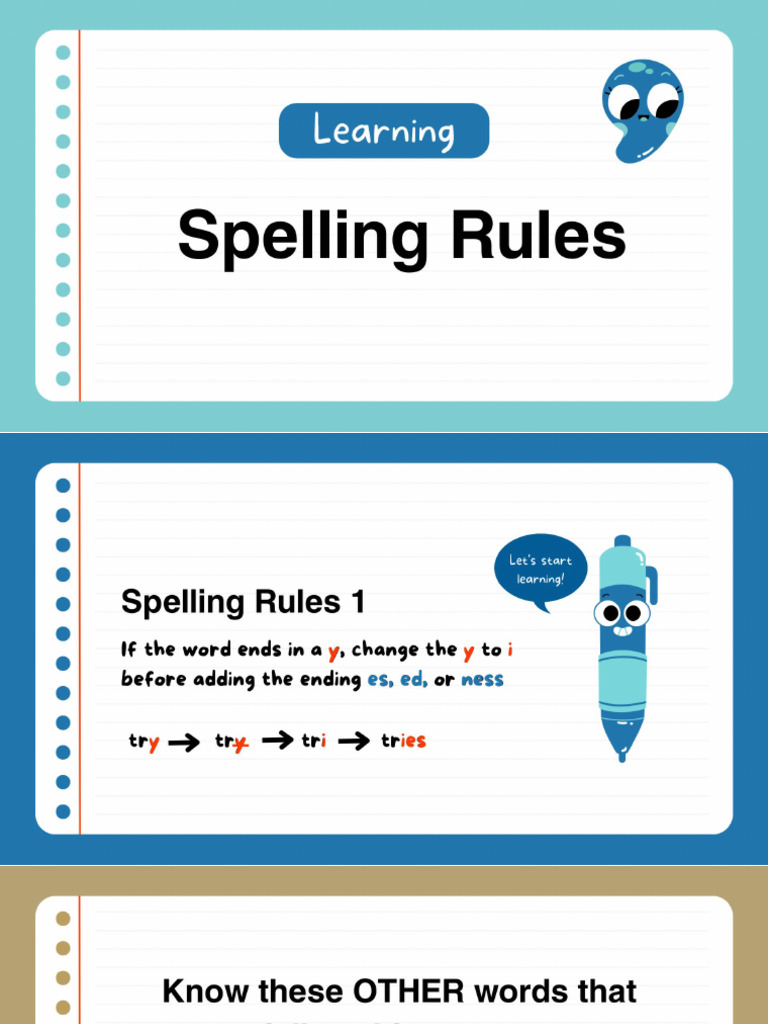 Spelling Rules | PDF