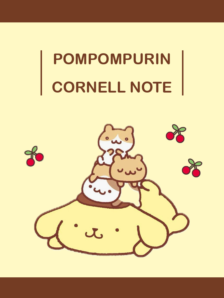 Pompompurin Cornell Note Guide | PDF