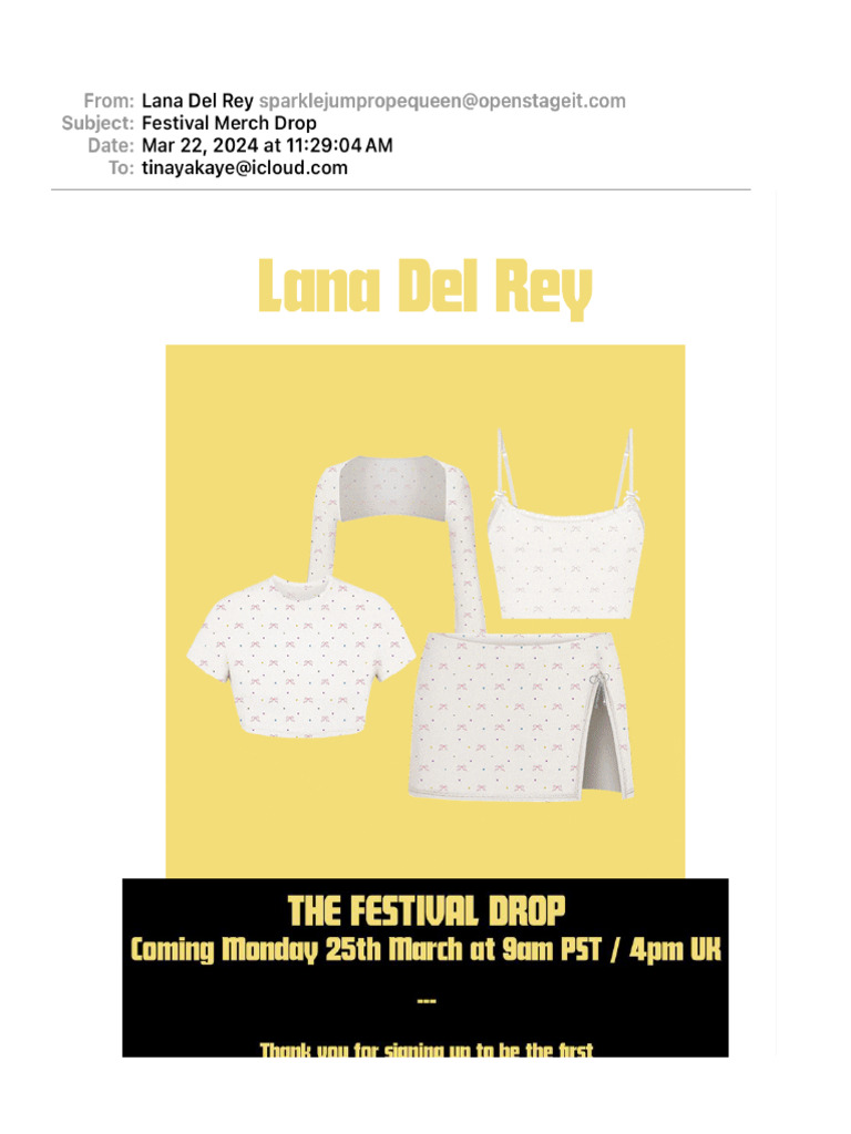Festival Merch Drop | PDF