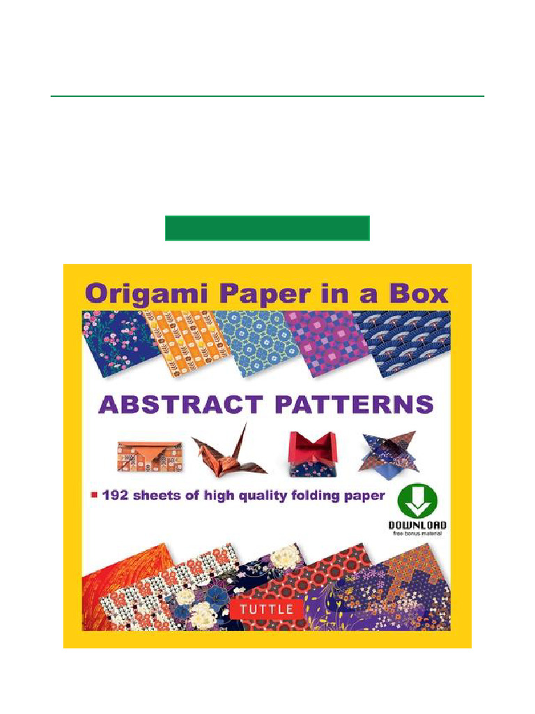 Origami Paper in A Box Abstract Patterns Origami Book With Downloadable ...