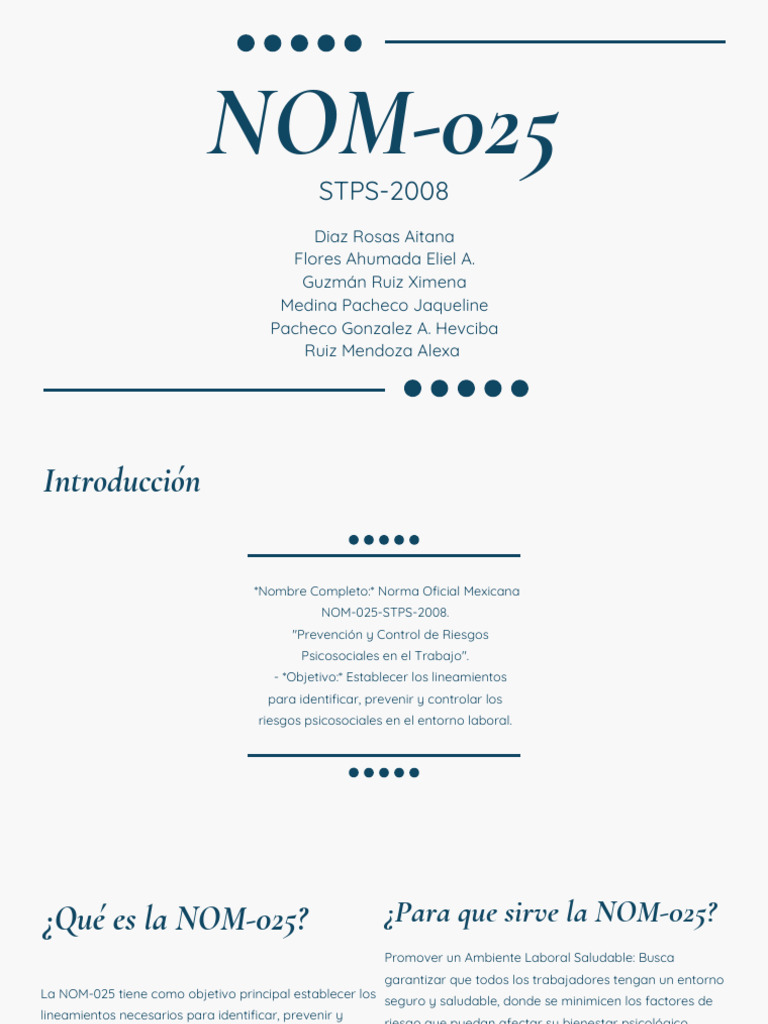Nom-025-Stps-2008 20250408 110803 0000 | PDF | Salud mental | Estrés ...
