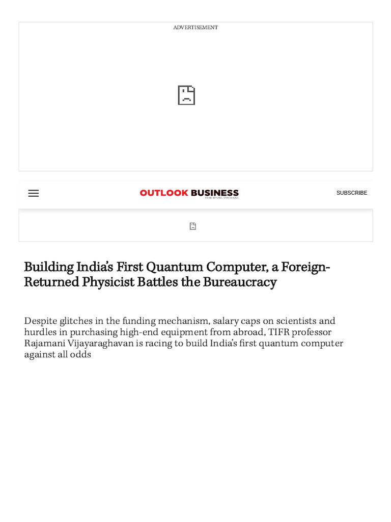 Building India's First Quantum Computer | PDF | Quantum Computing